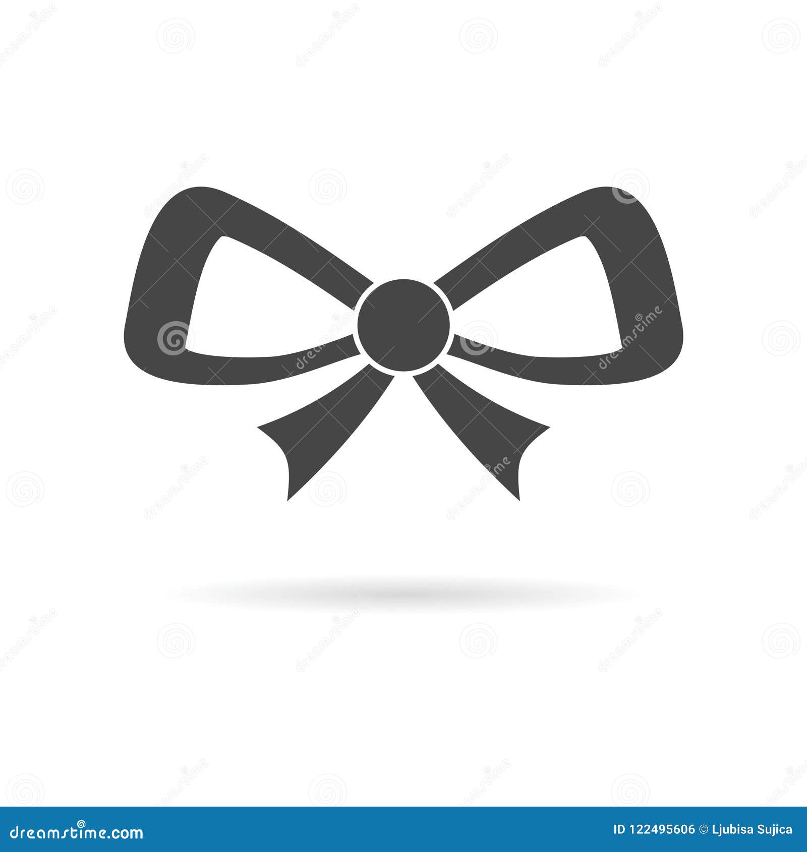 Vector Bow icon stock vector. Illustration of icon, object - 122495606