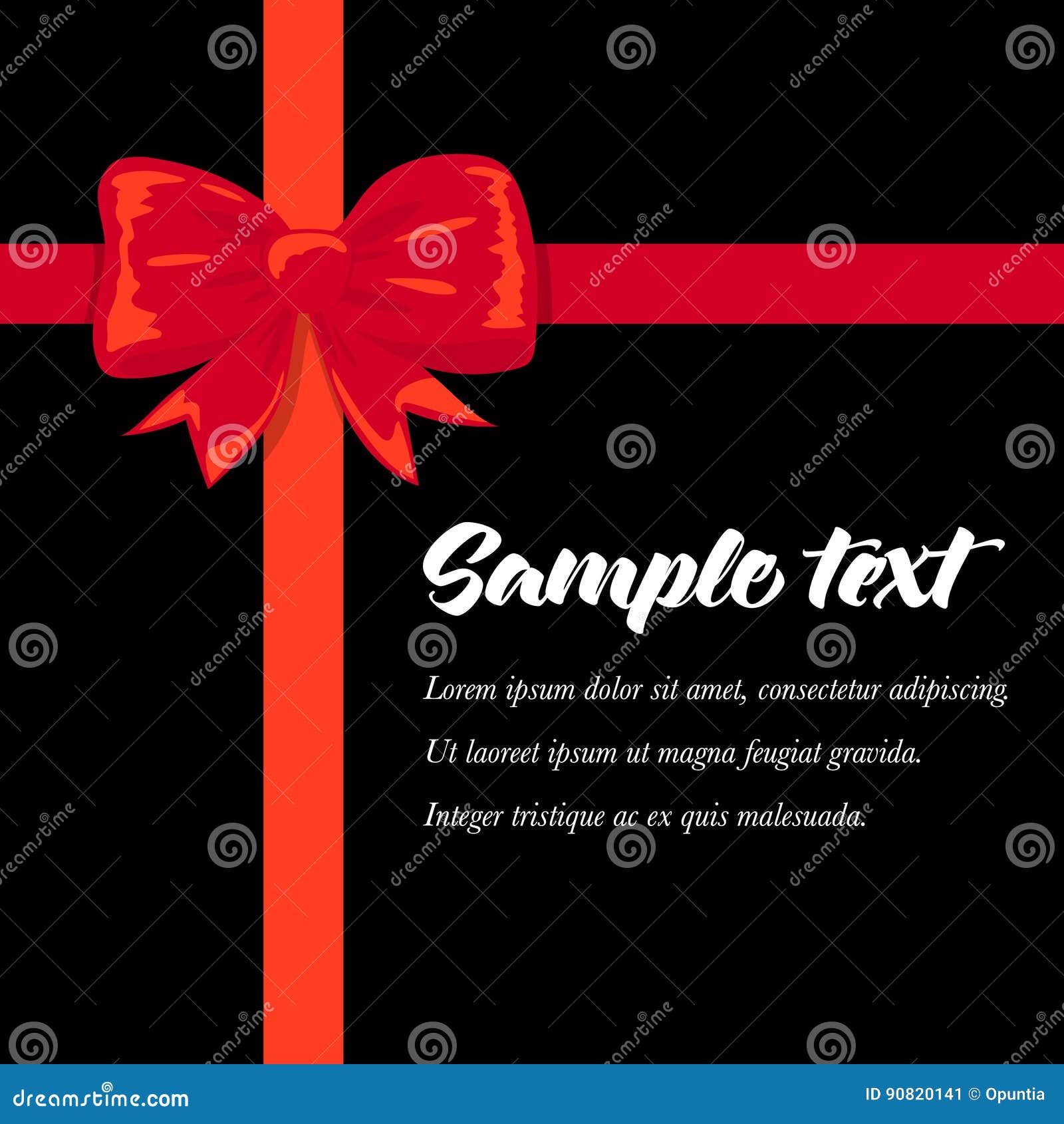 Vector bow with text stock illustration. Illustration of paper - 90820141