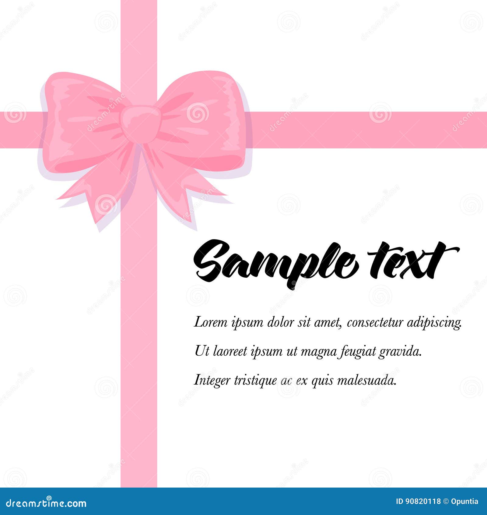 Vector bow with text stock illustration. Illustration of decorative ...