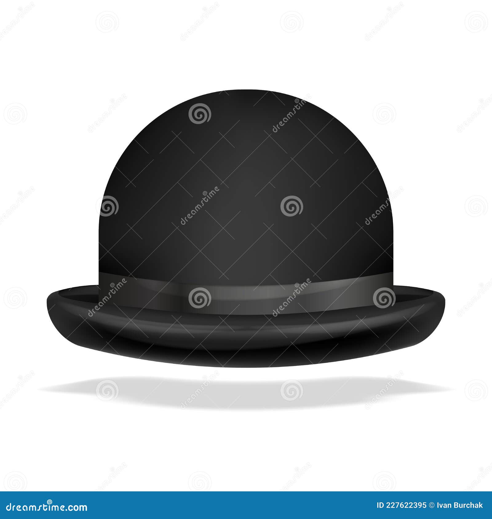 Vector Bowler Hat Realistic Isolated. 3D Vector Illustration Stock ...