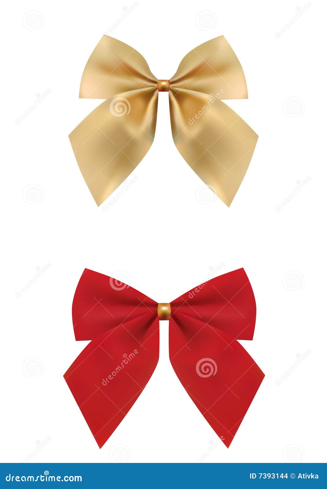 Vector bows stock vector. Illustration of christmas, prepaid - 7393144