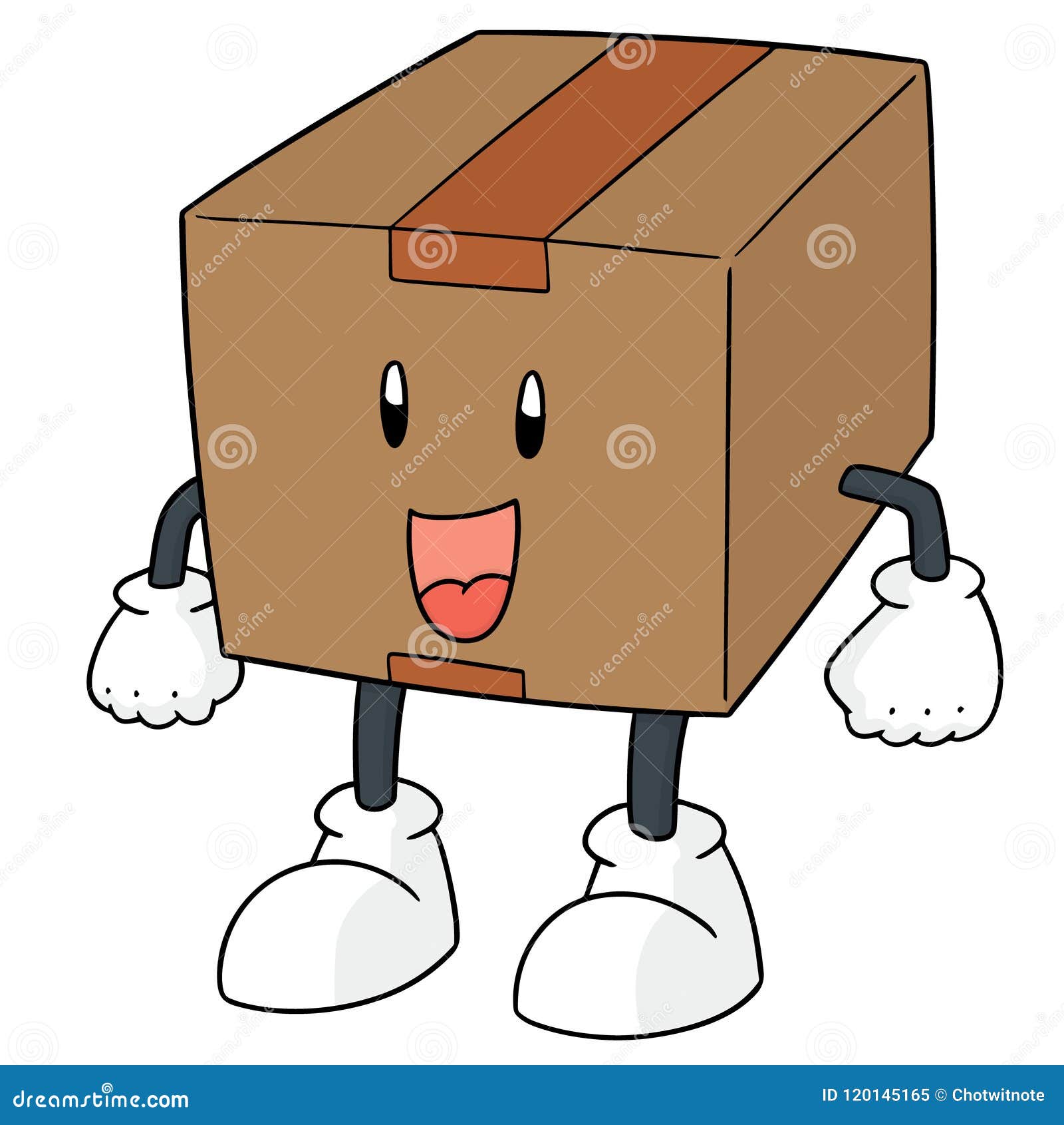 Vector of box cartoon stock vector. Illustration of empty - 120145165