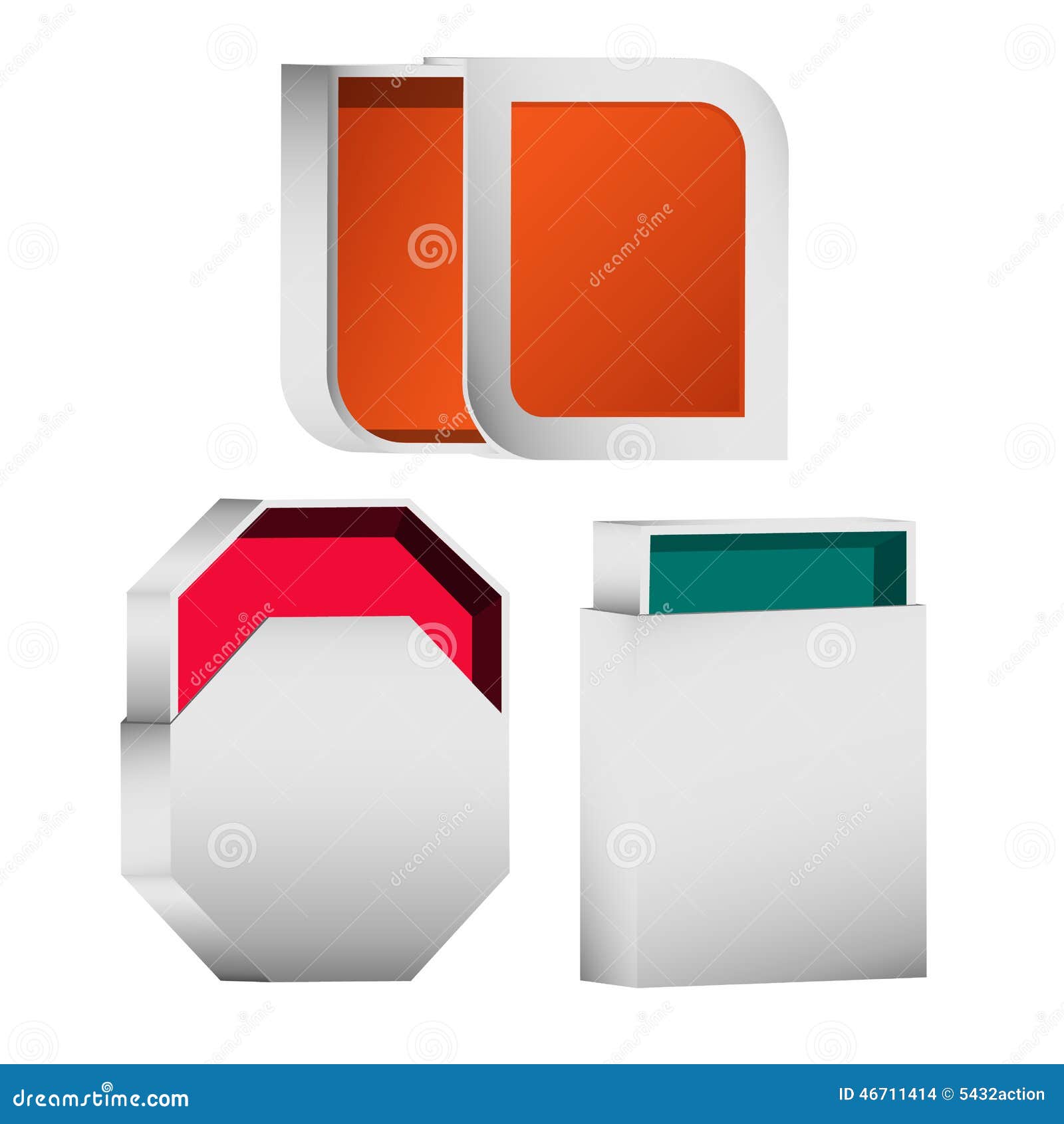 Vector of Box Package Template Stock Illustration - Illustration of ...