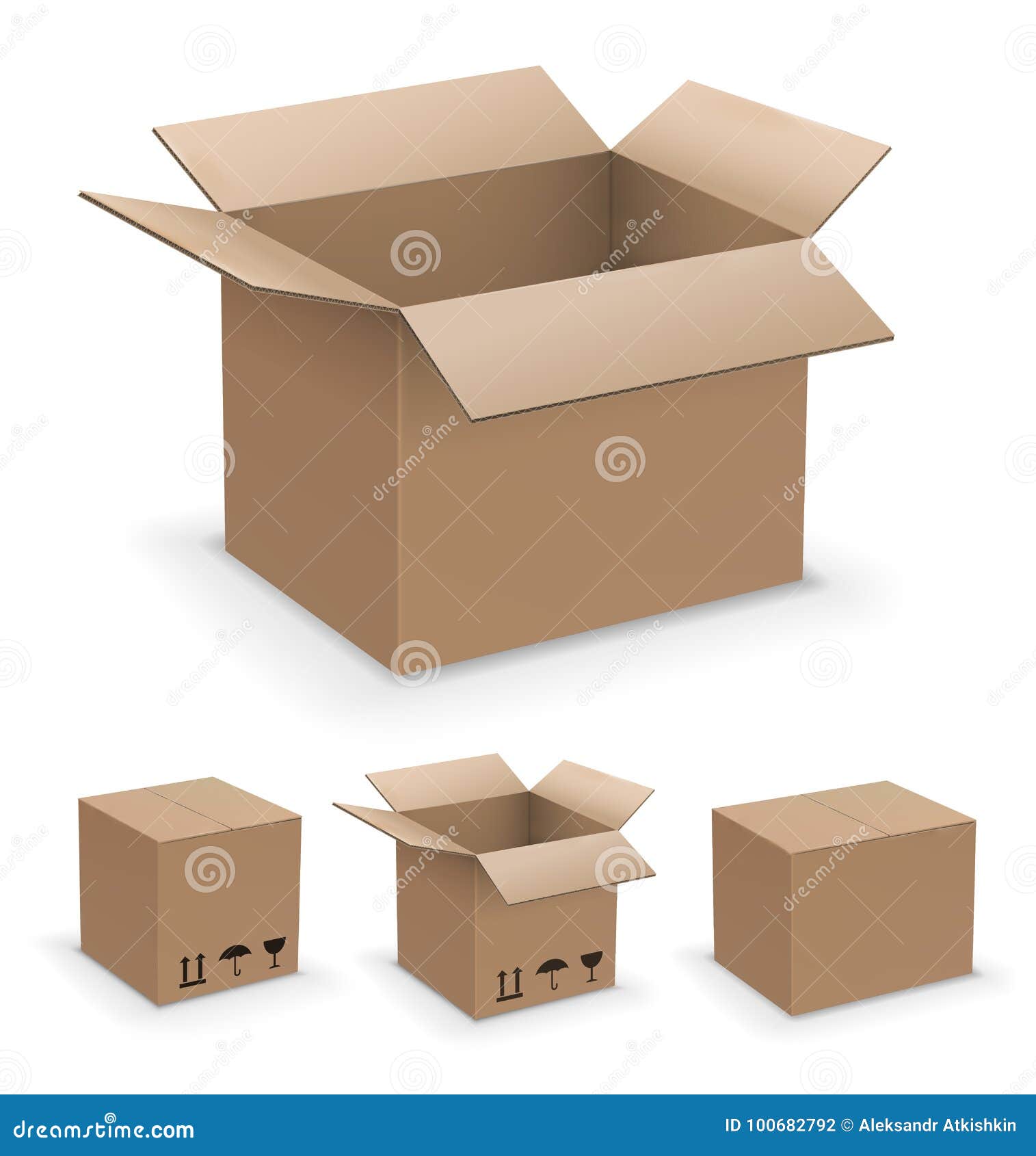 Vector box set stock vector. Illustration of package - 100682792