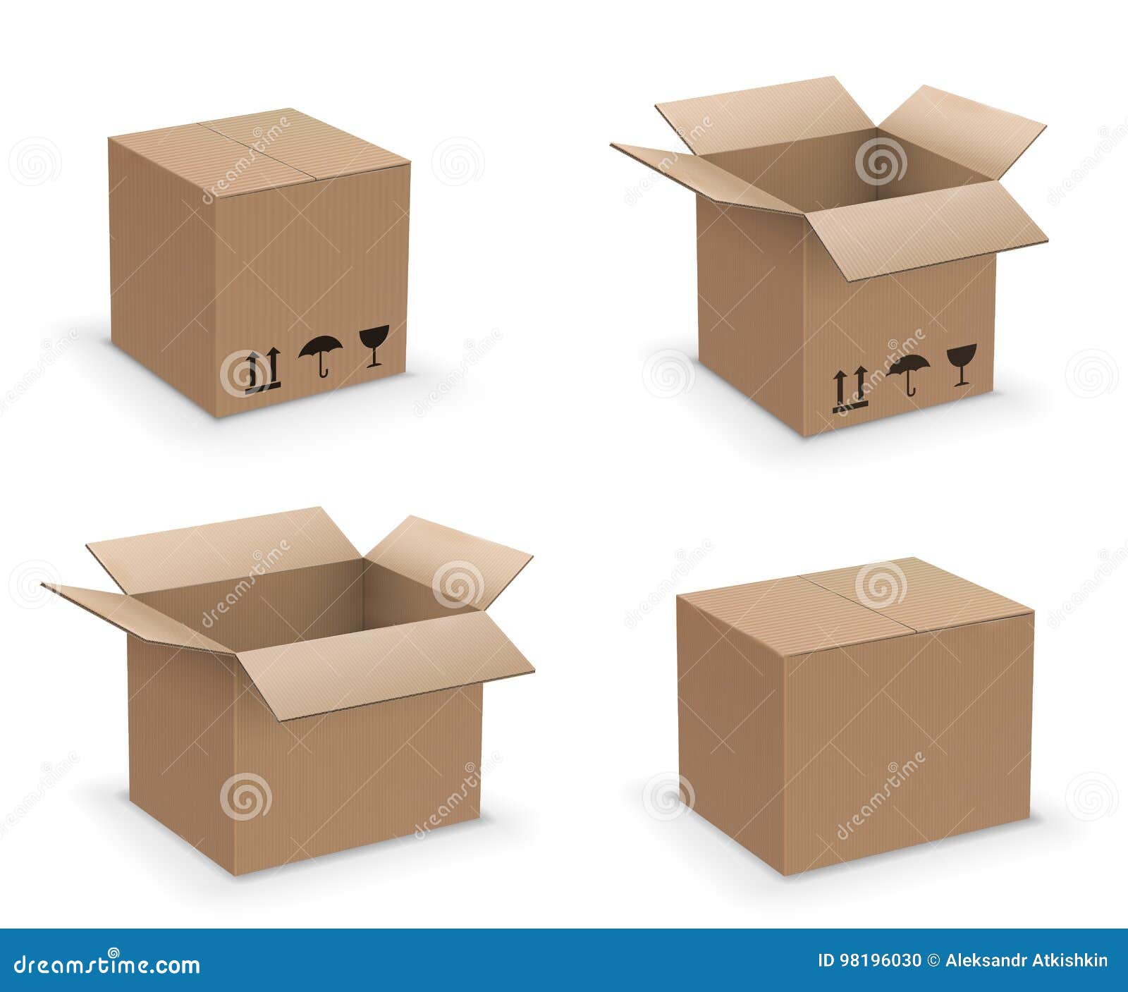 Vector box set stock vector. Illustration of distribution - 98196030
