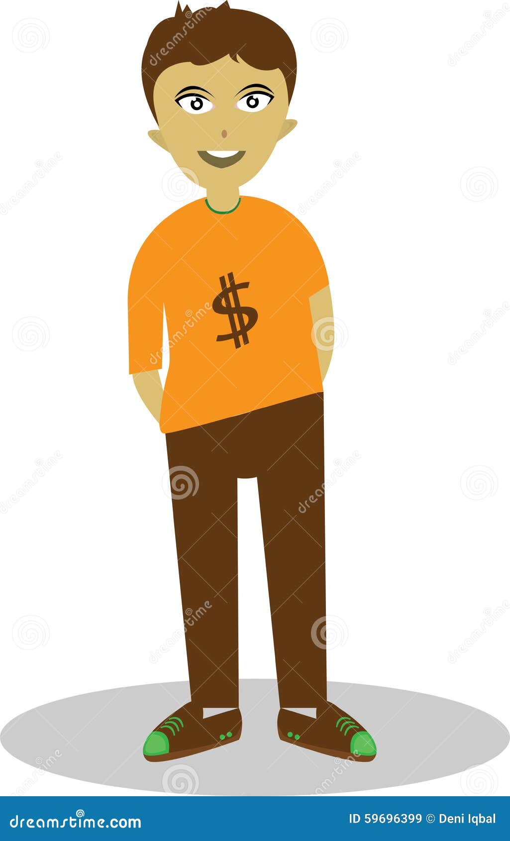 VECTOR BOY FREELANCE CHARACTER Stock Vector - Illustration of modest ...