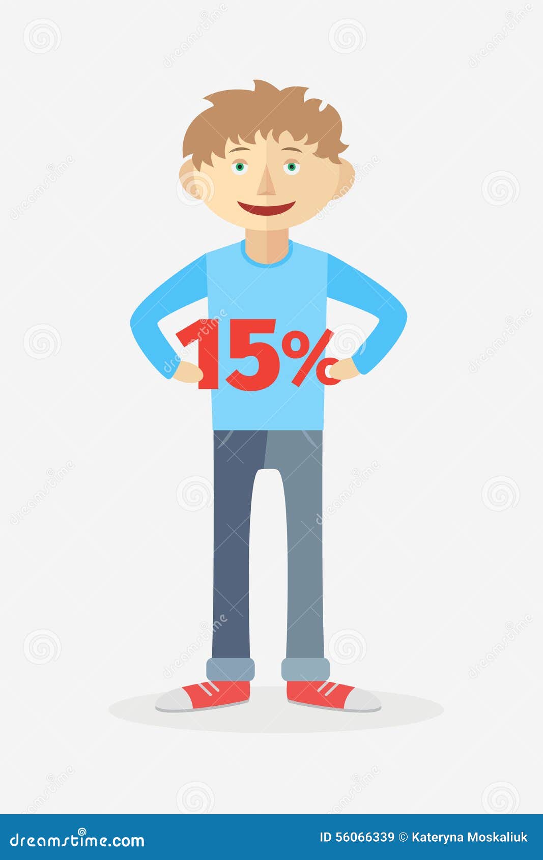 Vector Boy Holding a 15 Sign Stock Vector - Illustration of child ...