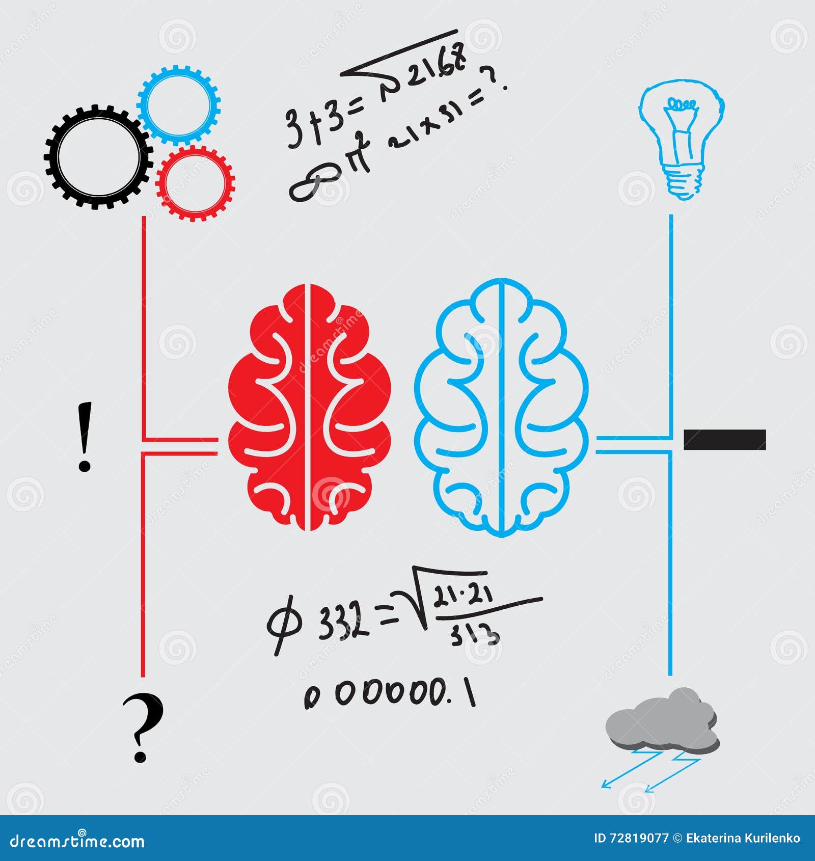 Vector_brain stock vector. Illustration of brains, increase - 72819077