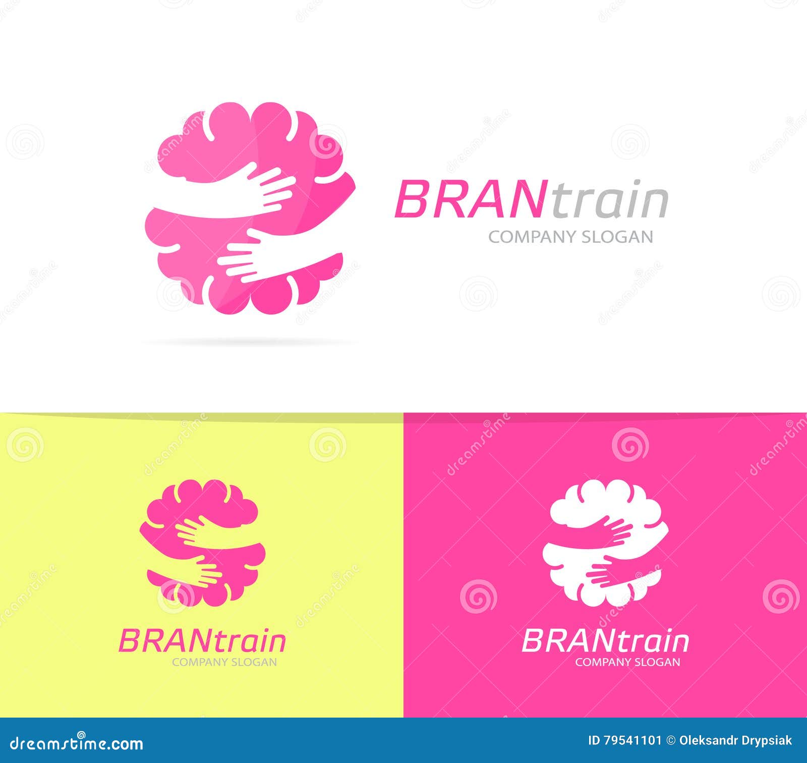 Vector Brain and Hands Logo Combination. Education and Embrace Symbol ...