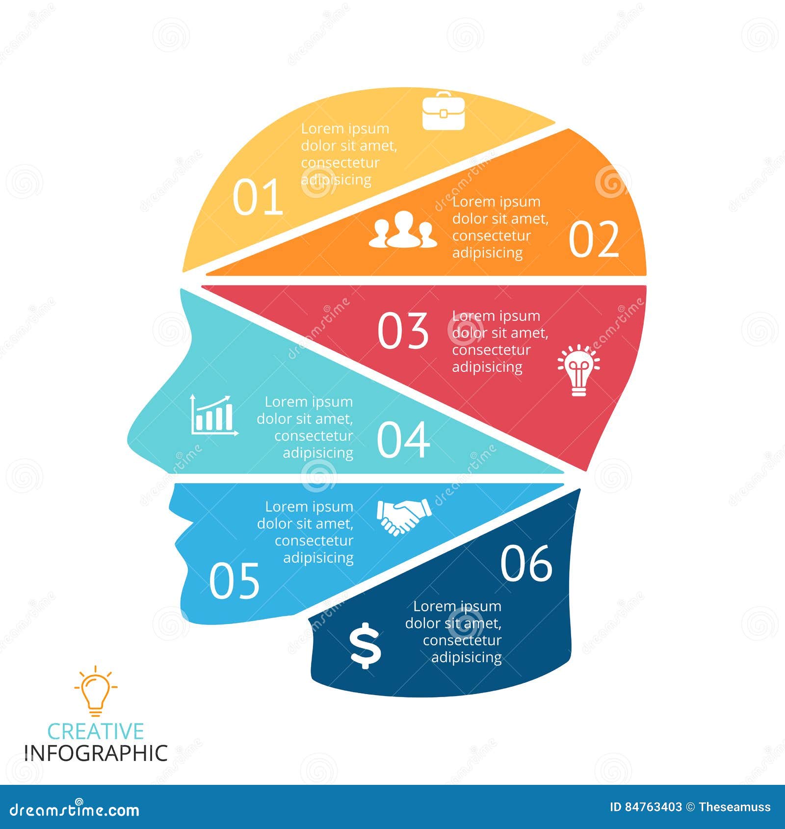 Vector Brain Infographic. Template For Human Head Diagram, Artificial ...