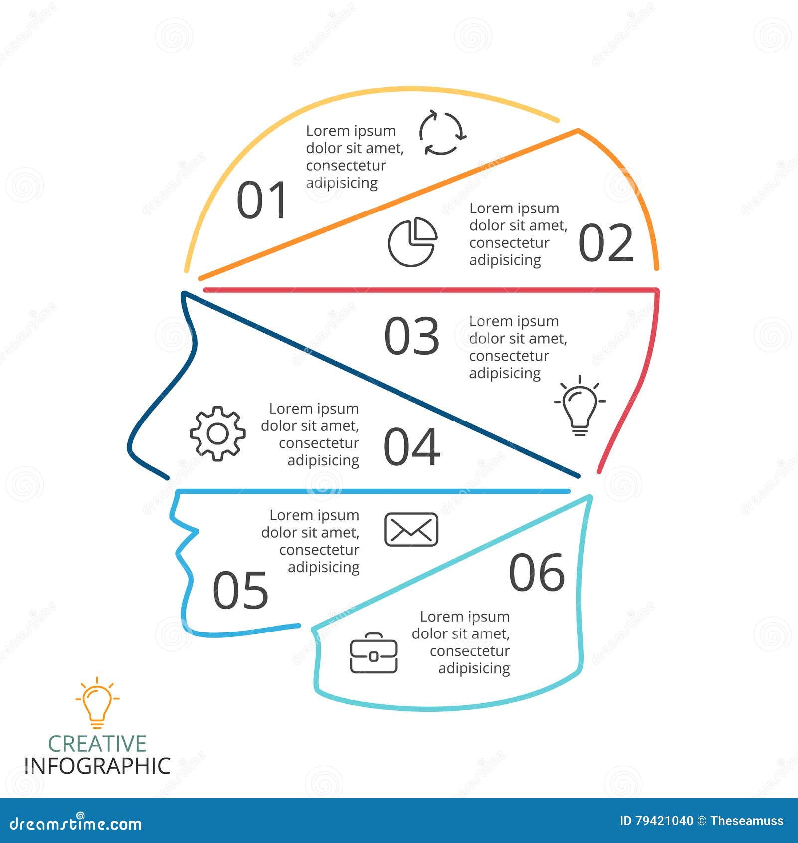Vector Brain Linear Infographic. Human Head Diagram, Artificial ...