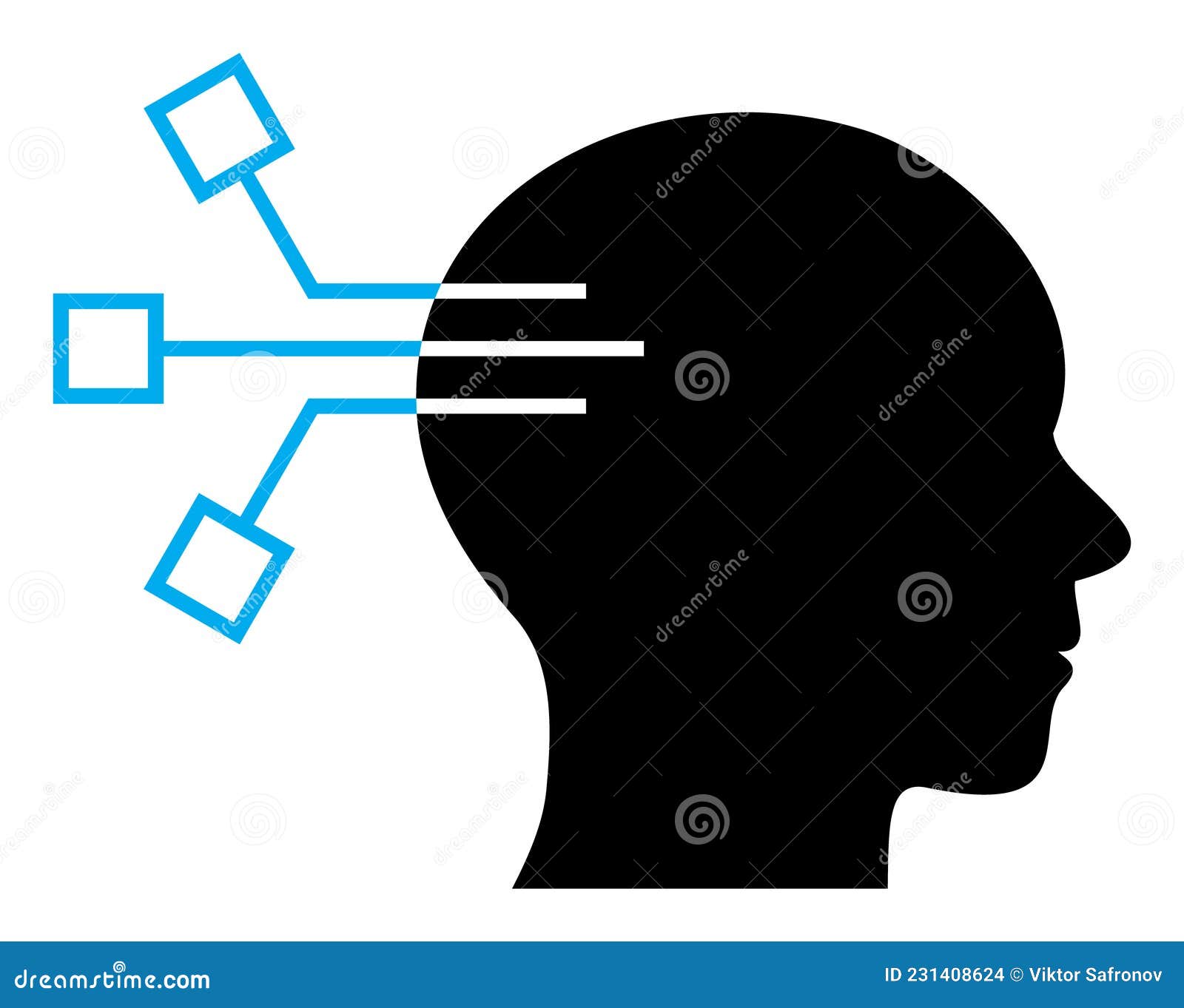 Vector Brain Link Flat Icon Symbol Stock Vector - Illustration of flat ...