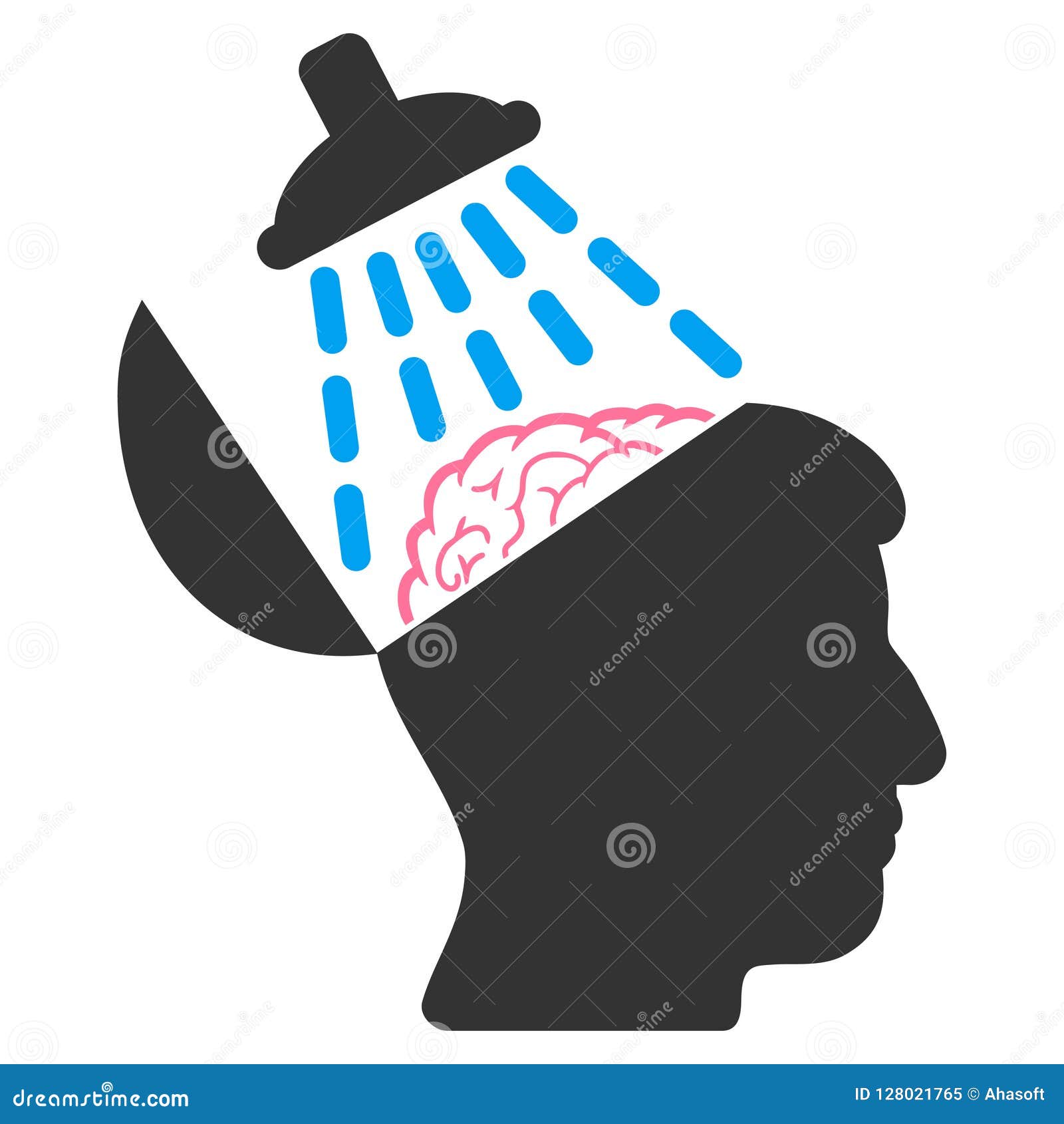 Brain Washing Vector Icon stock vector. Illustration of neurology ...