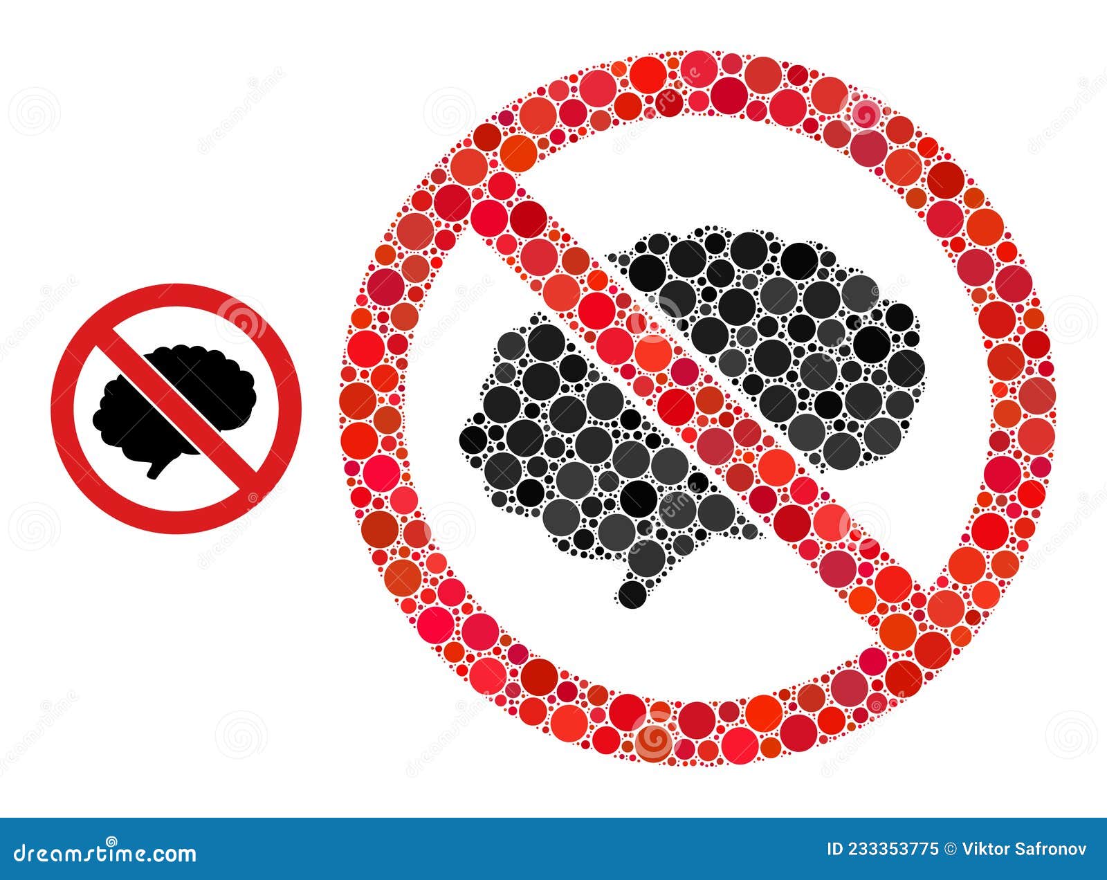 Vector Brainless Composition of Dots Stock Vector - Illustration of ...