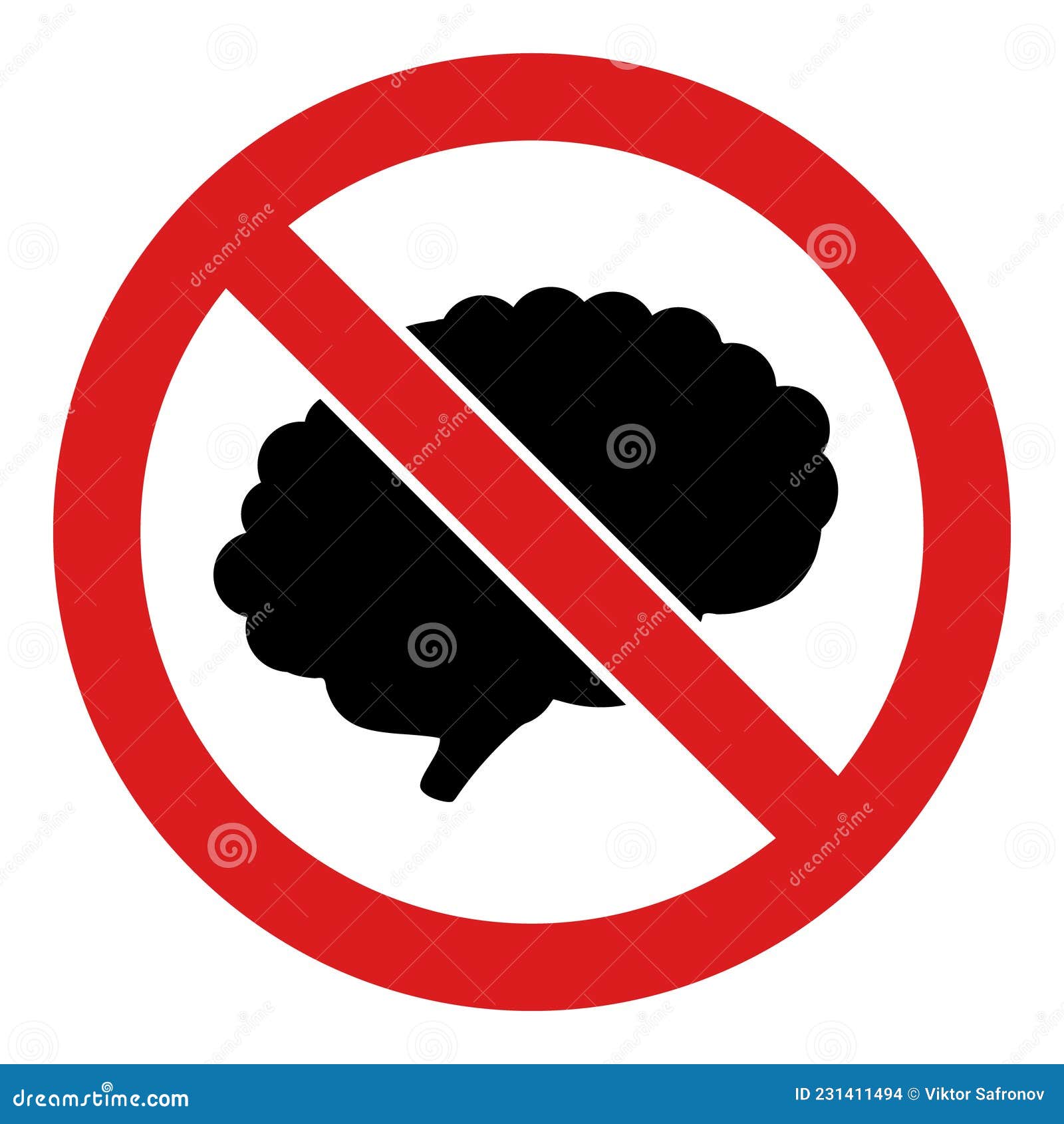 Vector Brainless Flat Icon Image Stock Vector - Illustration of memory ...