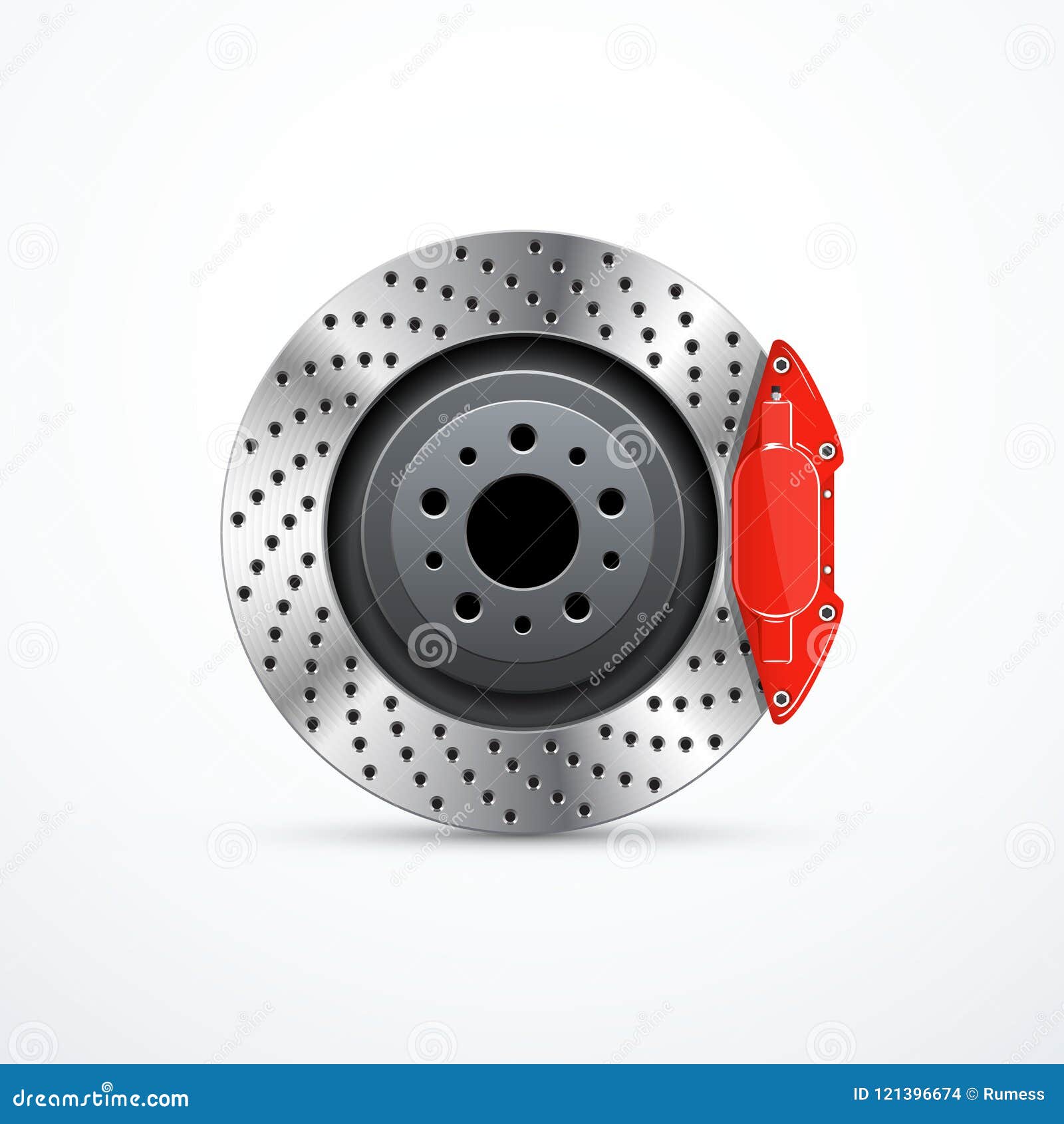 Vector Brake Disc with Caliper. Car Brakes Stock Vector - Illustration ...