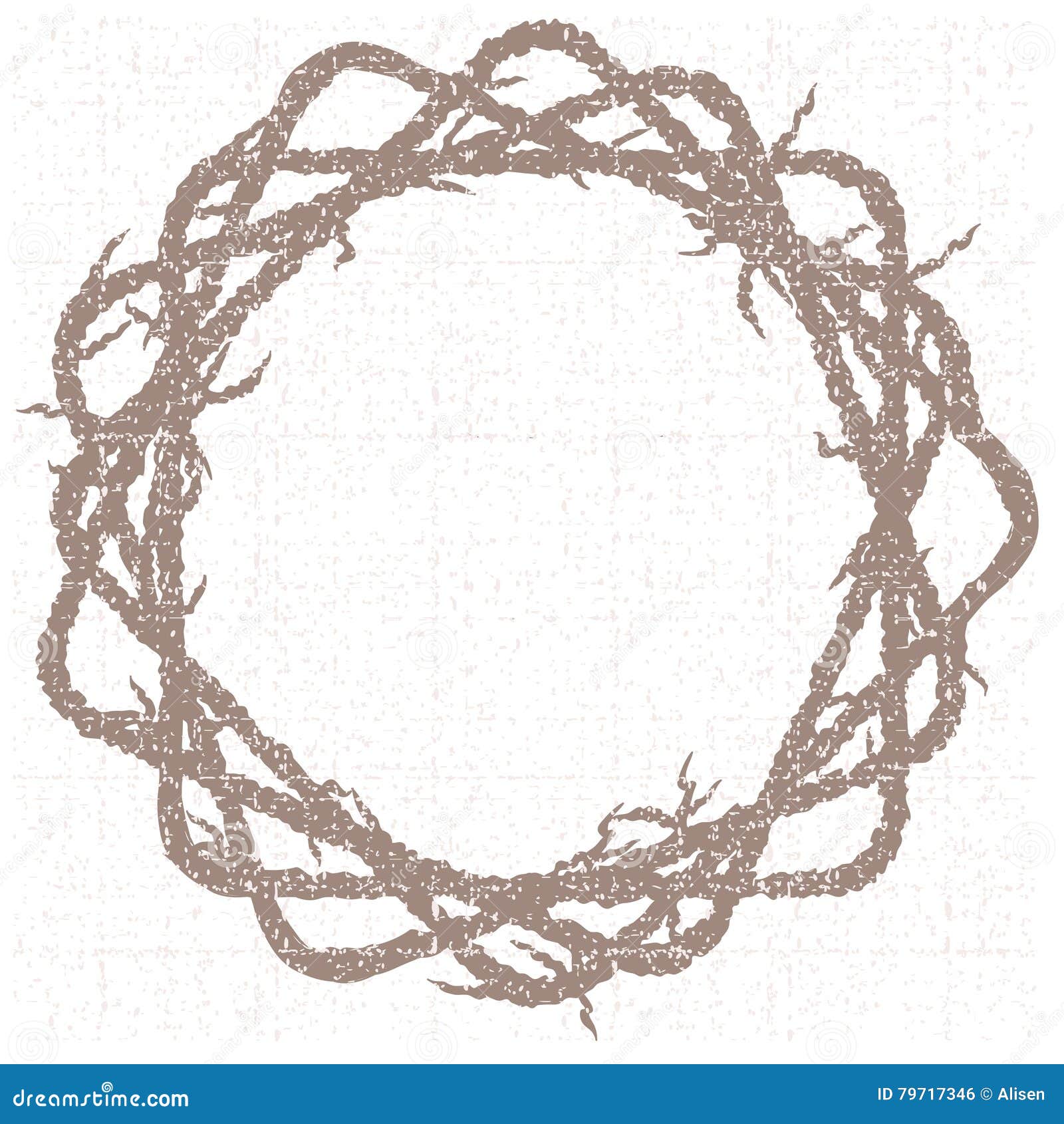 Vector Branch Circle Retro Frame. Stock Vector - Illustration of floral ...