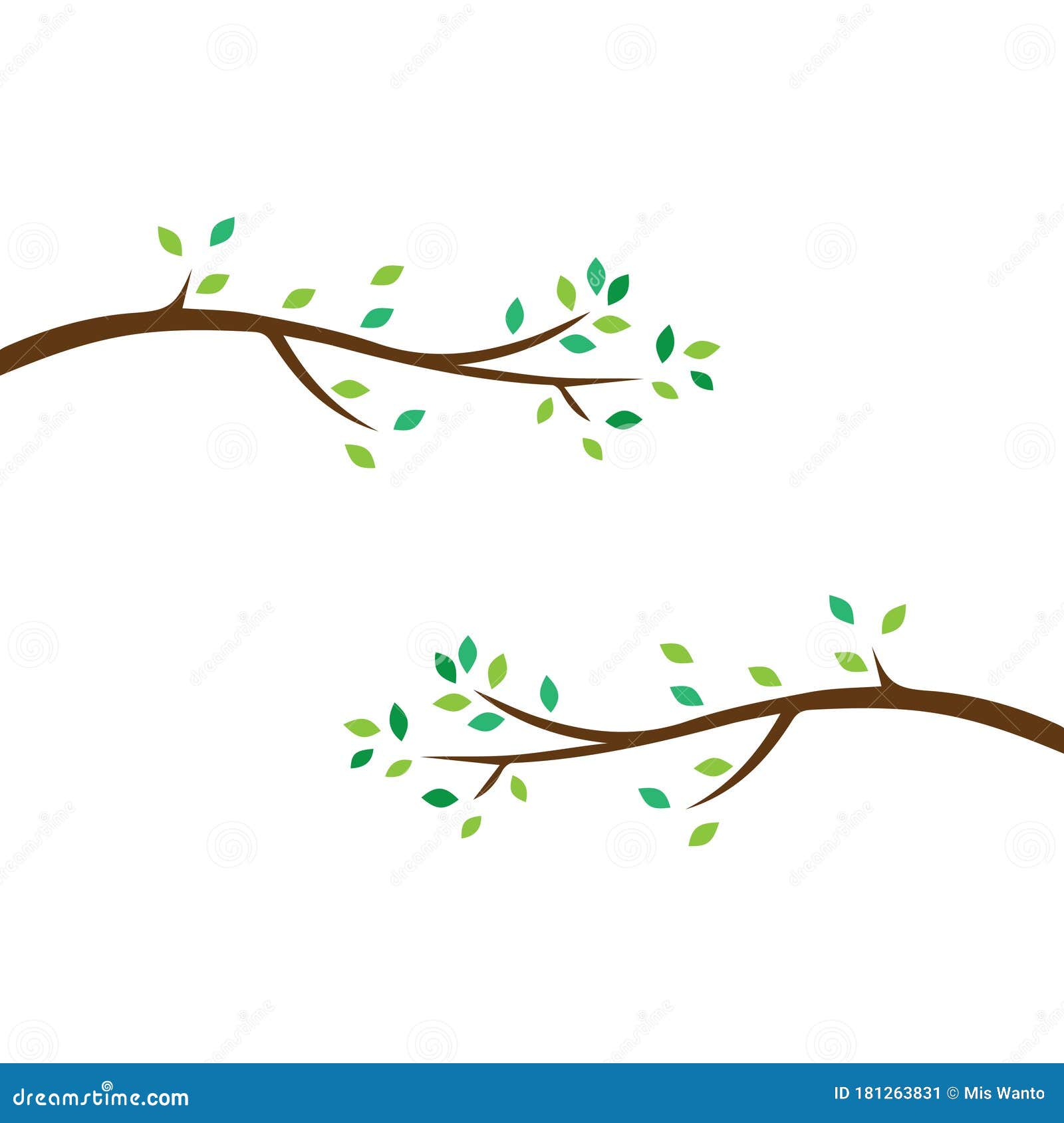 Vector Branch , Hand Drawn Illustration of Tree Branch Design Template ...