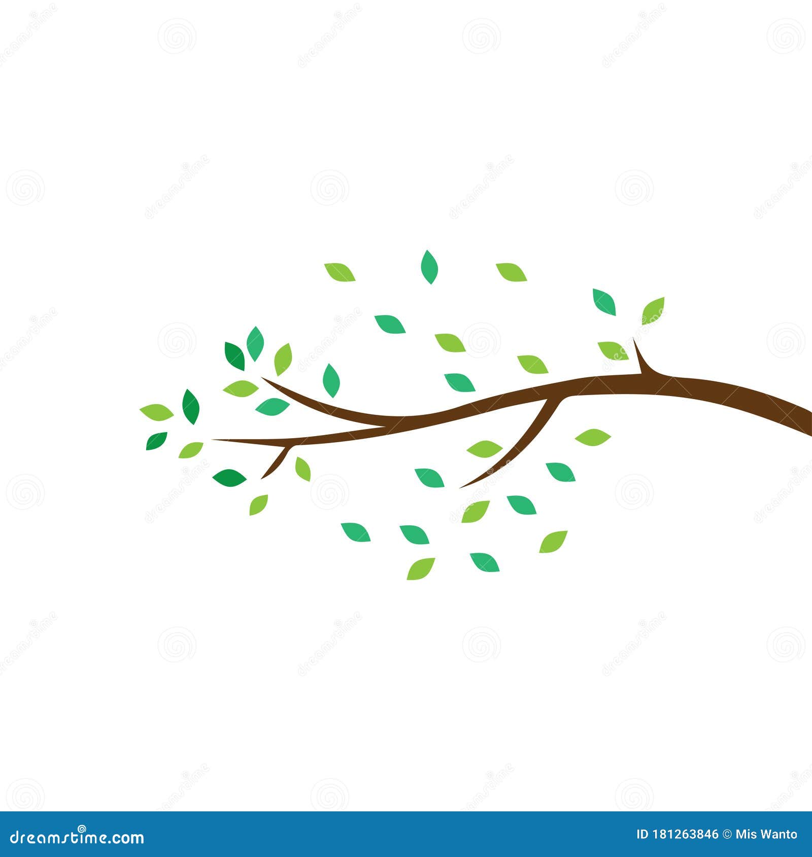 Vector Branch , Hand Drawn Illustration of Tree Branch Design Template ...