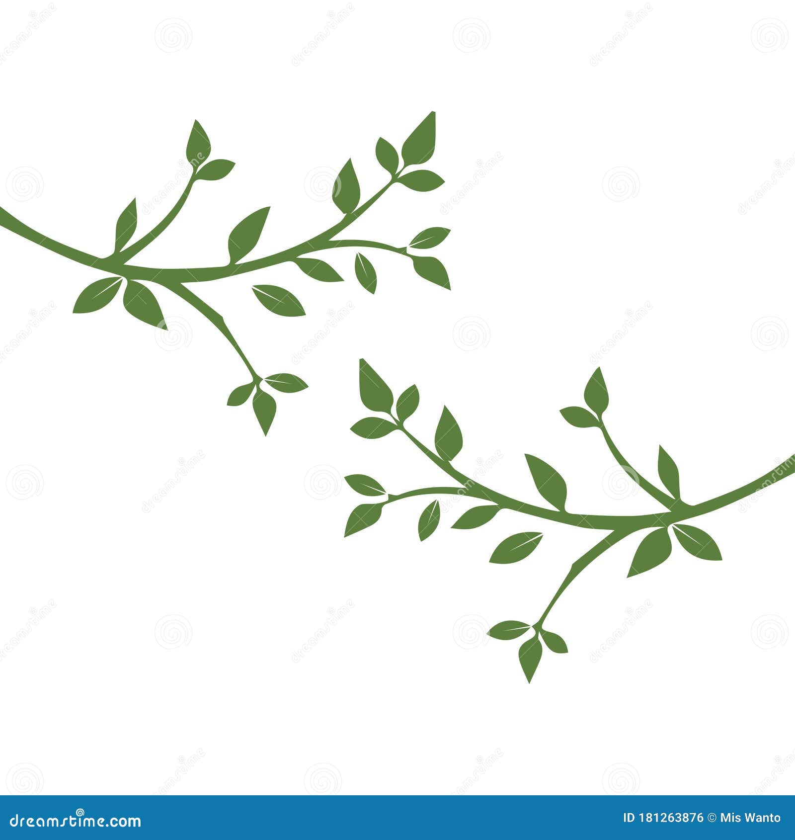 Vector Branch , Hand Drawn Illustration of Tree Branch Design Template ...