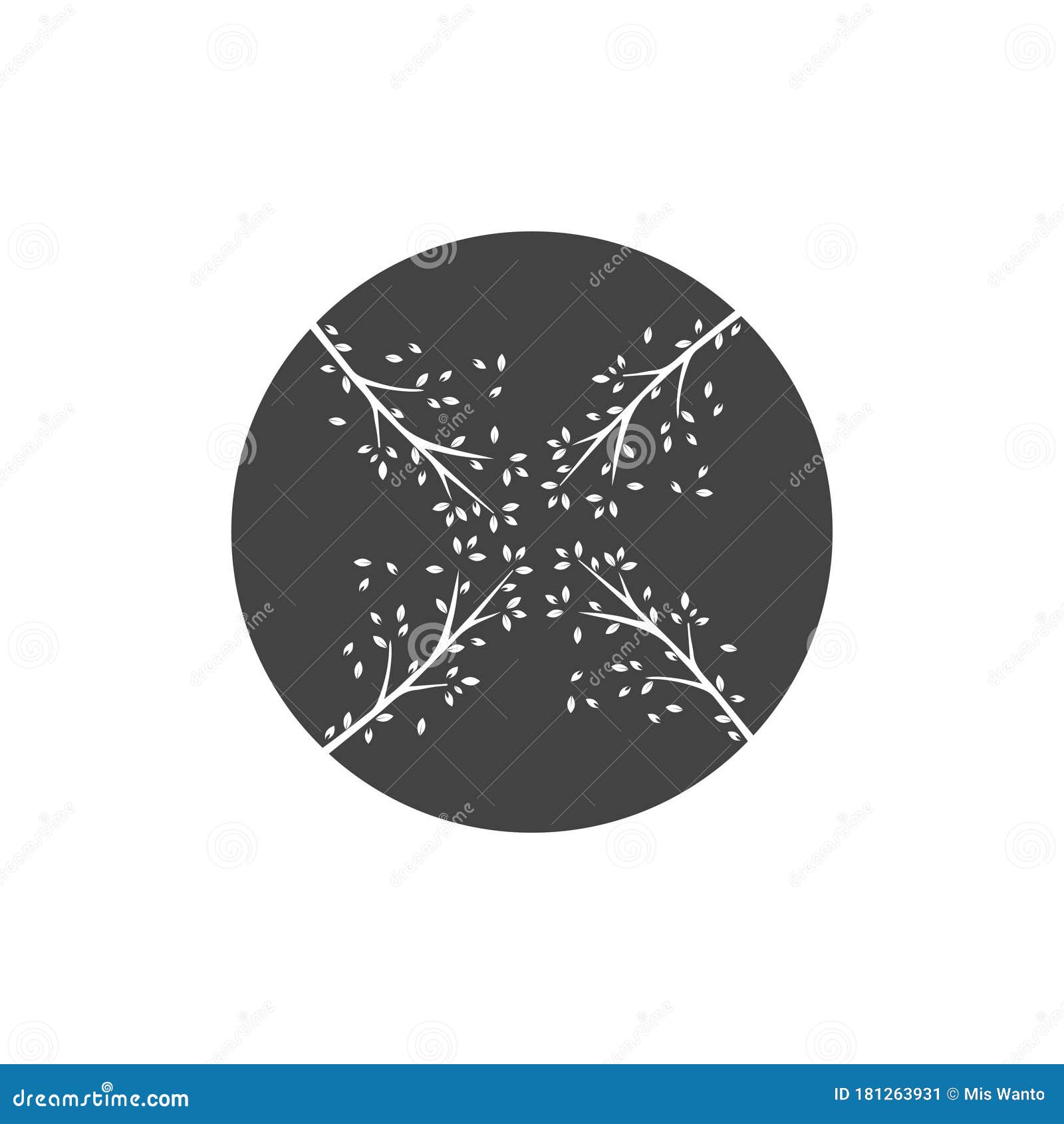 Vector Branch , Hand Drawn Illustration of Tree Branch Design Template ...