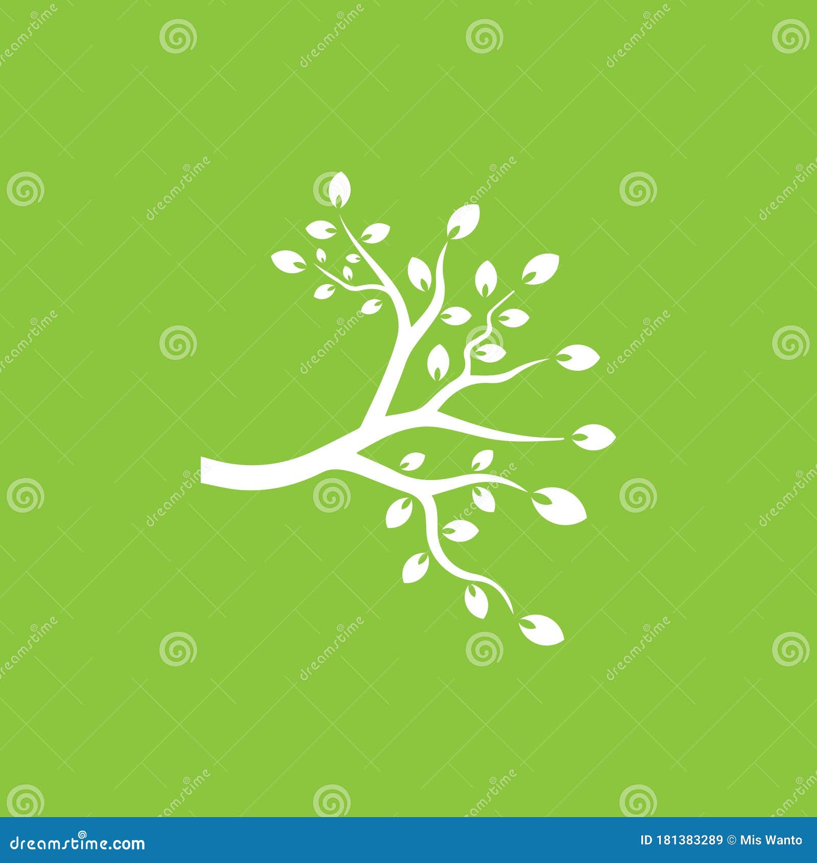 Vector Branch , Hand Drawn Illustration of Tree Branch Design Template ...