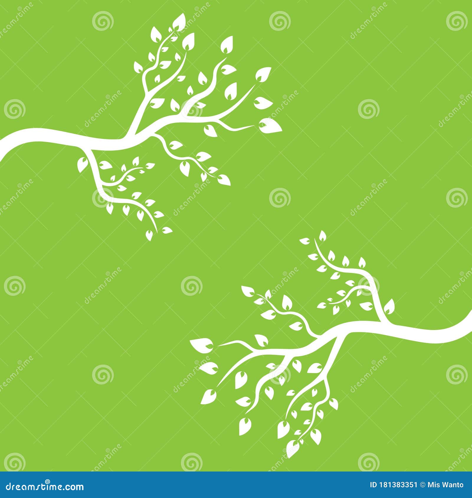 Vector Branch , Hand Drawn Illustration of Tree Branch Design Template ...