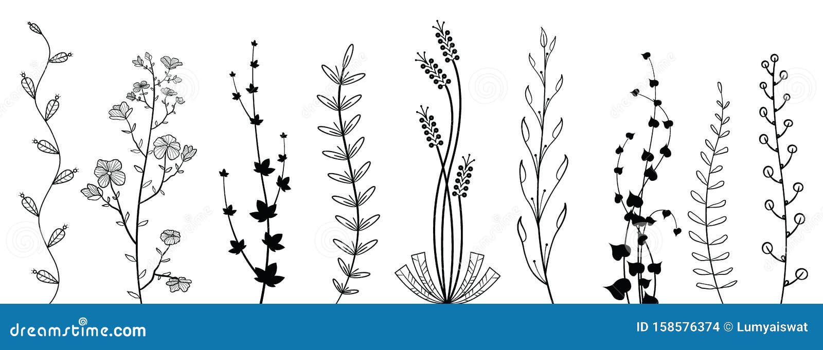 Vector Branches and Leaves. Hand Drawn Floral Elements Stock Vector ... Vector Branches and Leaves. Hand Drawn Floral Elements Stock Vector ...