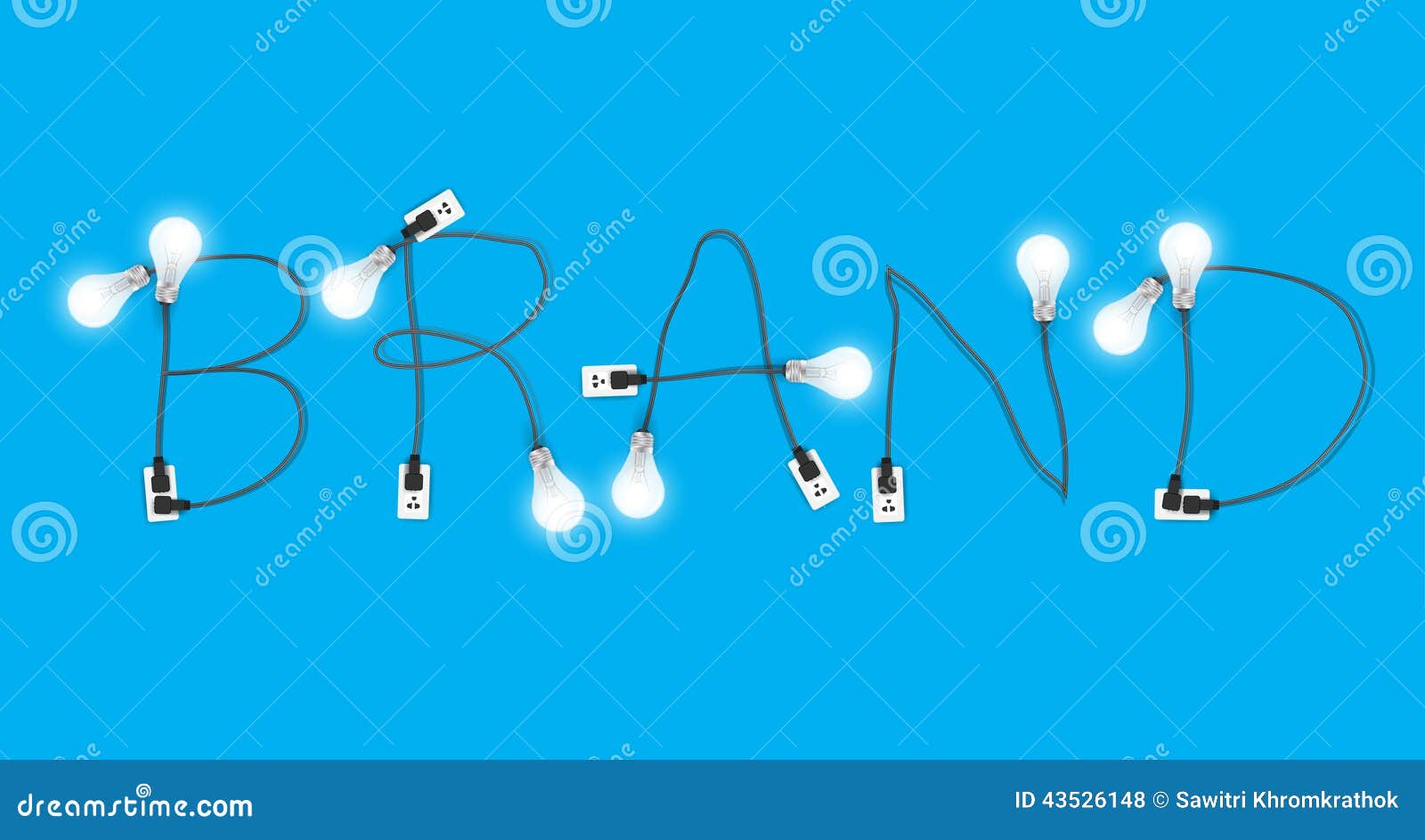 Vector Brand Concept Creative Light Bulb Idea Stock Vector ...