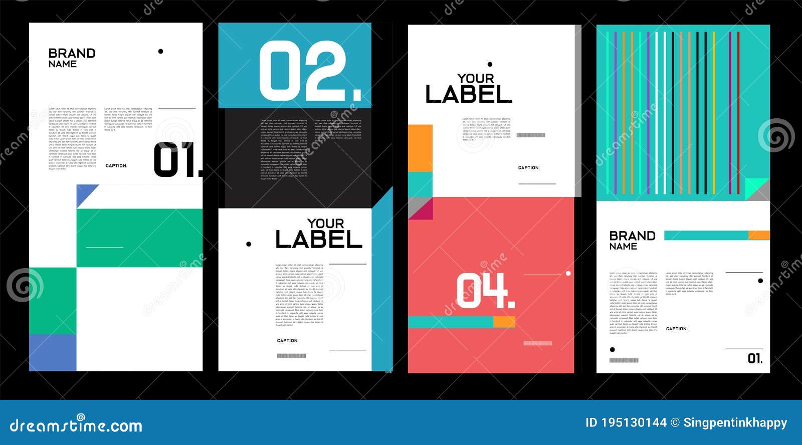 Vector Brand Label Banner and Social Media Post Layout Design Template ...