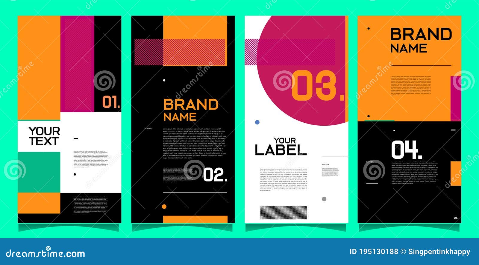 Vector Brand Label Banner and Social Media Post Layout Design Template ...