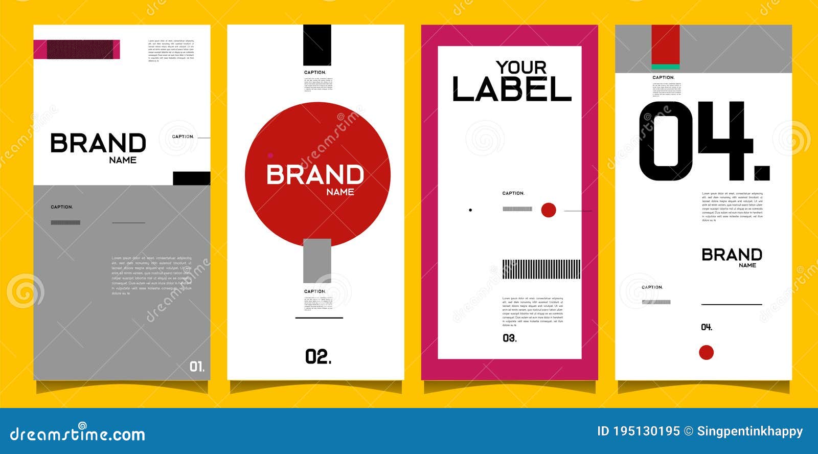 Vector Brand Label Banner and Social Media Post Layout Design Template ...