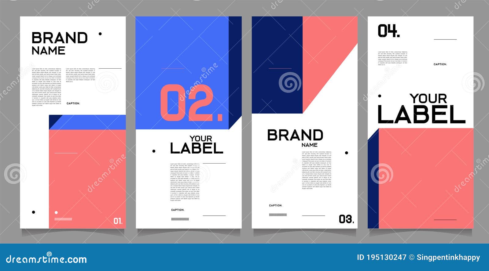 Vector Brand Label Banner and Social Media Post Layout Design Template ...