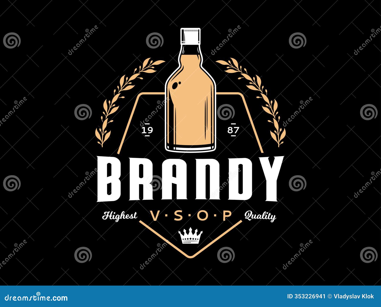 Vector brandy logo stock illustration. Illustration of ingredient ...