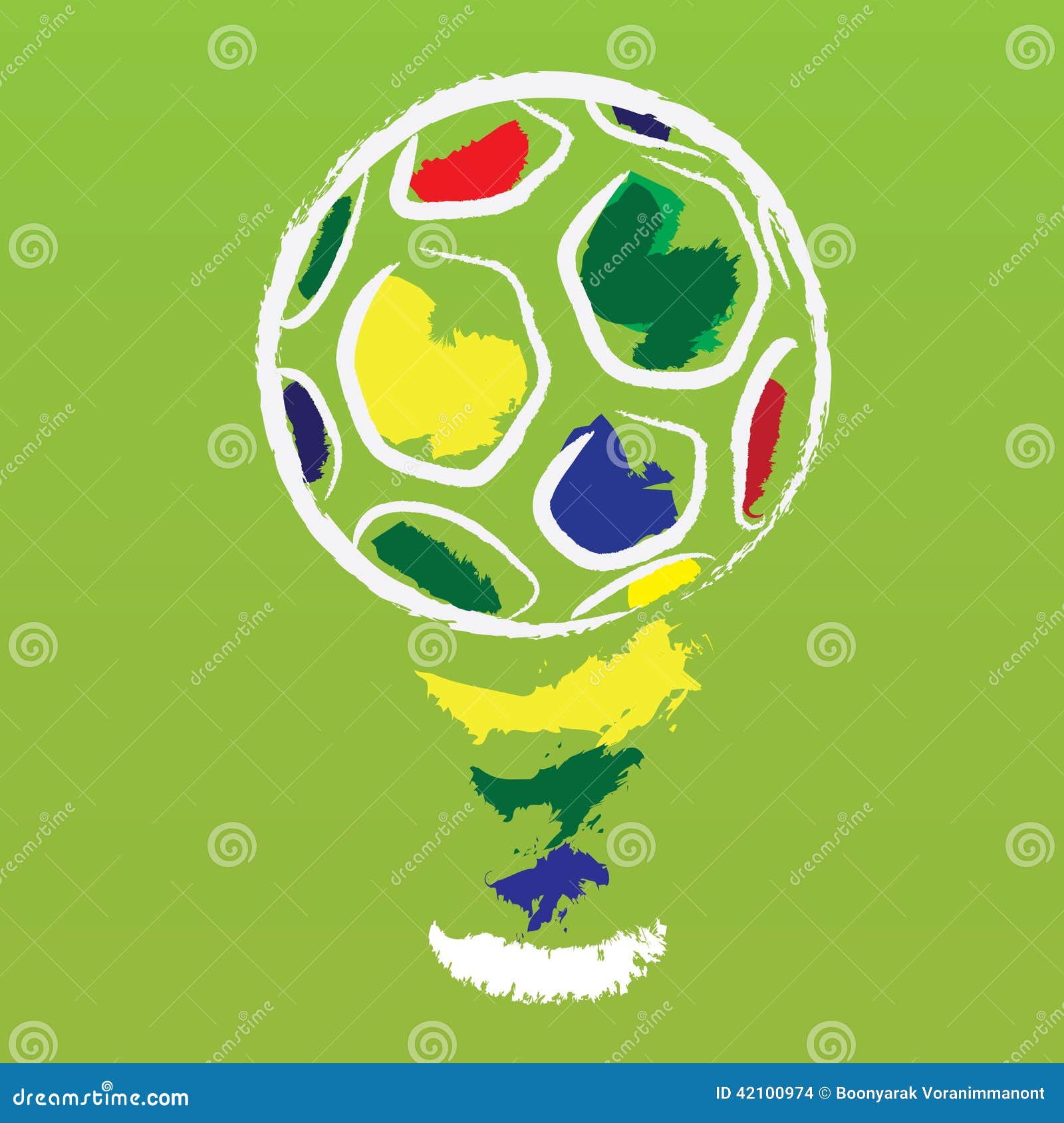 Vector brazil football stock vector. Illustration of soccer - 42100974