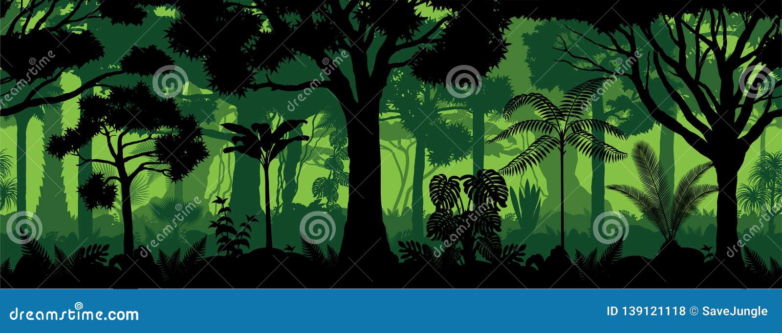 Vector Brazil Jungle Horizontal Seamless Tropical Rainforest Jungle ... Vector Brazil Jungle Horizontal Seamless Tropical Rainforest Jungle ...