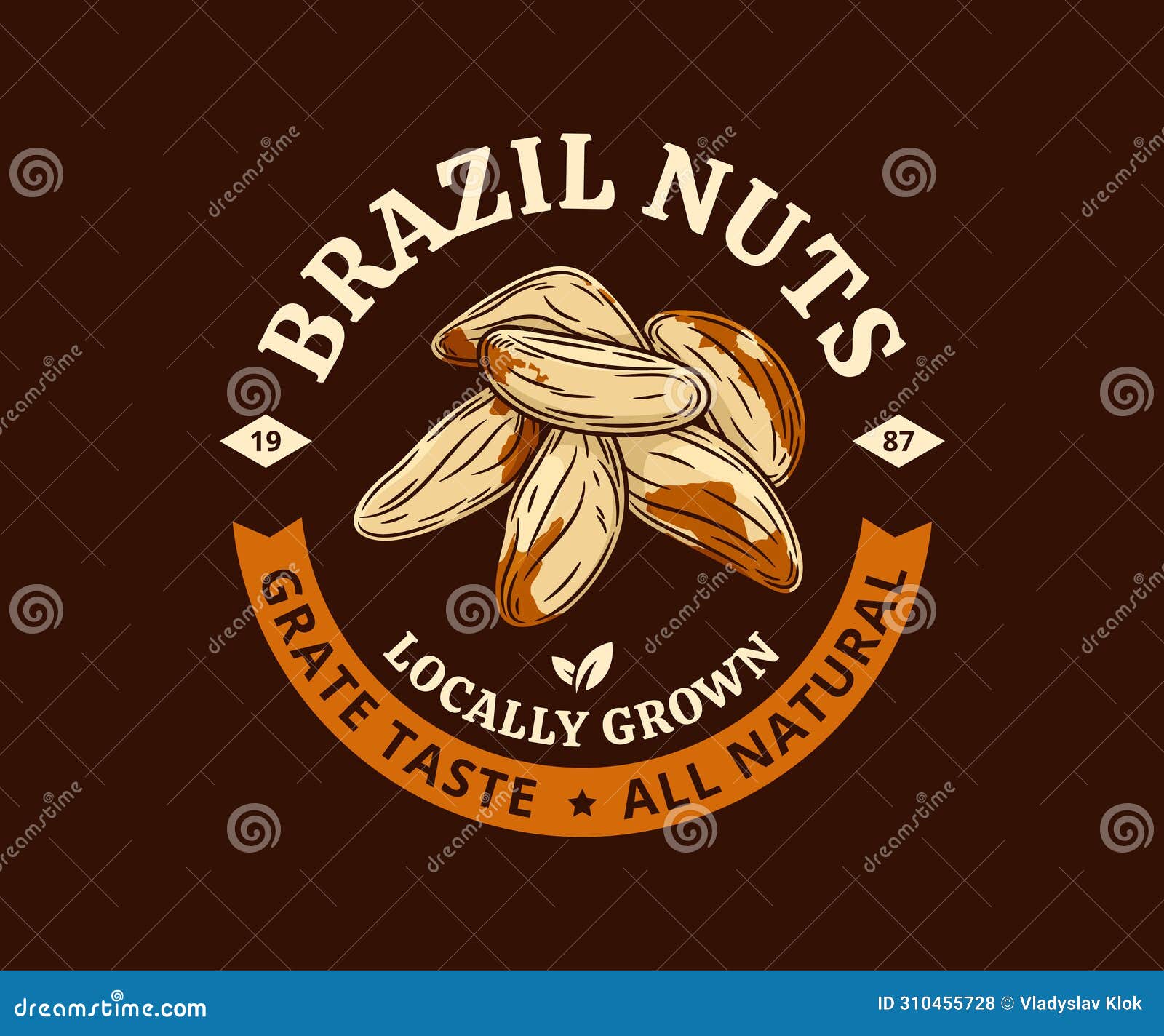 Vector brazil nut logo stock vector. Illustration of kernel - 310455728