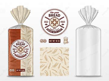 Vector Bread Package Design Template Stock Vector - Illustration of ...