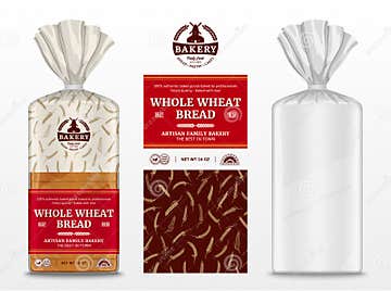 Vector Bread Package Design Template Stock Vector - Illustration of ...