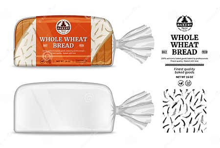 Vector Bread Packaging Design Stock Vector - Illustration of horizontal ...