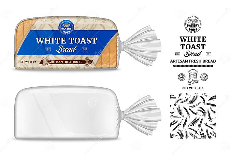 Vector Bread Packaging Design Stock Vector - Illustration of loaf ...