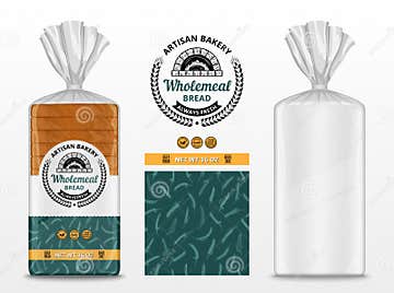 Vector Bread Packaging Design Template Stock Vector - Illustration of ...