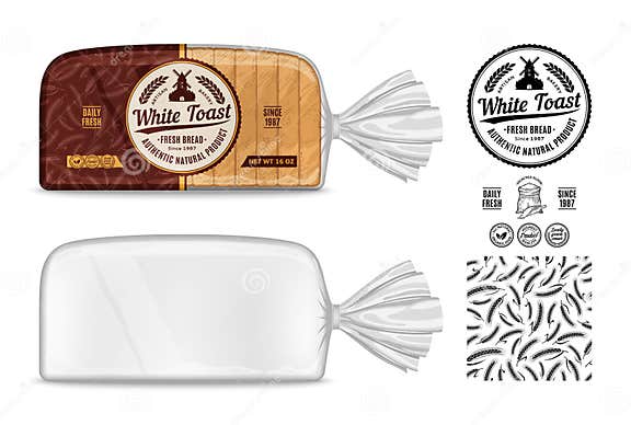 Vector Bread Packaging Design Stock Vector - Illustration of baked ...