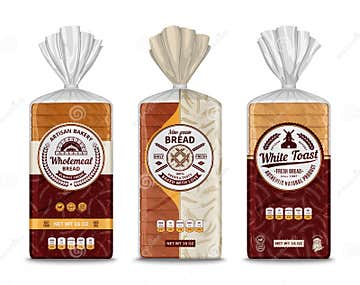 Vector Bread Packaging Design Stock Vector - Illustration of background ...