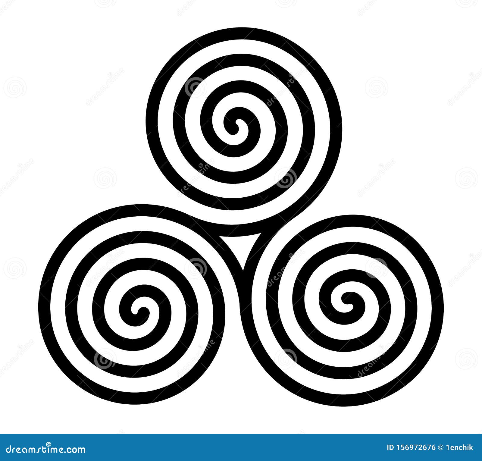 Vector Breton and Celtic Original Spiral Triskel Symbol Stock Vector ...