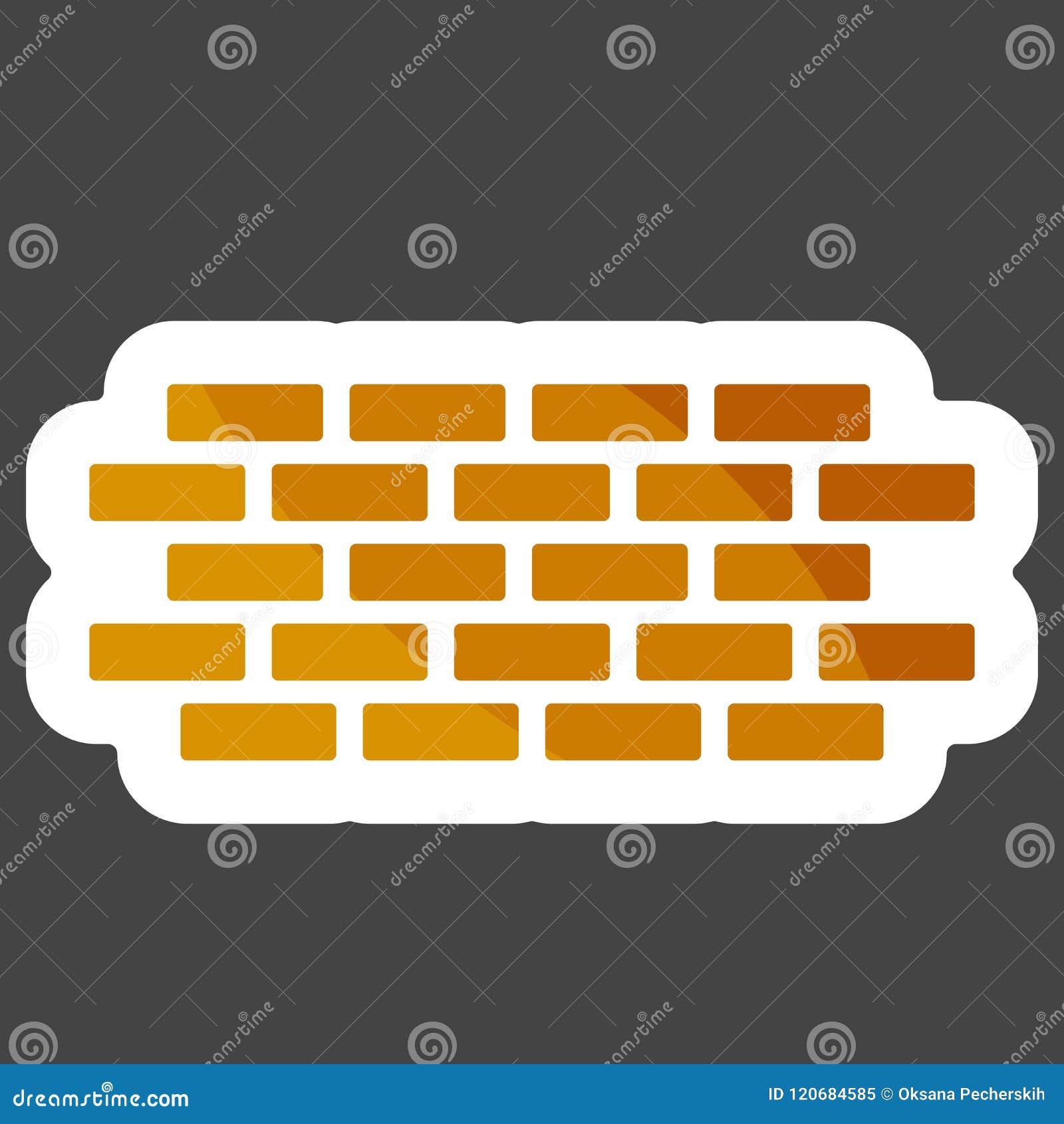 Vector Brick Icon. Illustration of Brickwork Stock Vector ...