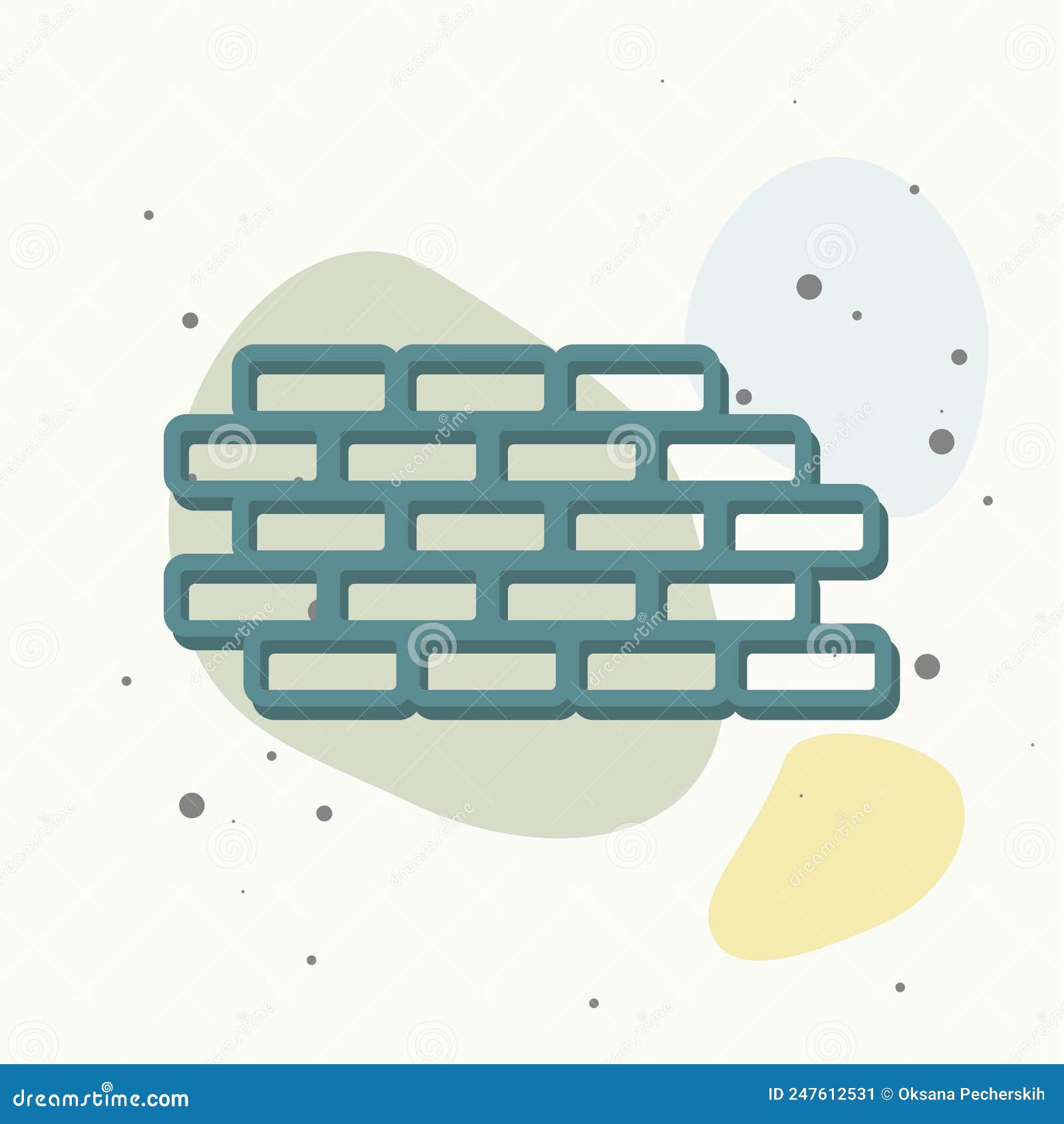 Vector Brick Icon. Illustration of Brickwork Stock Vector ...