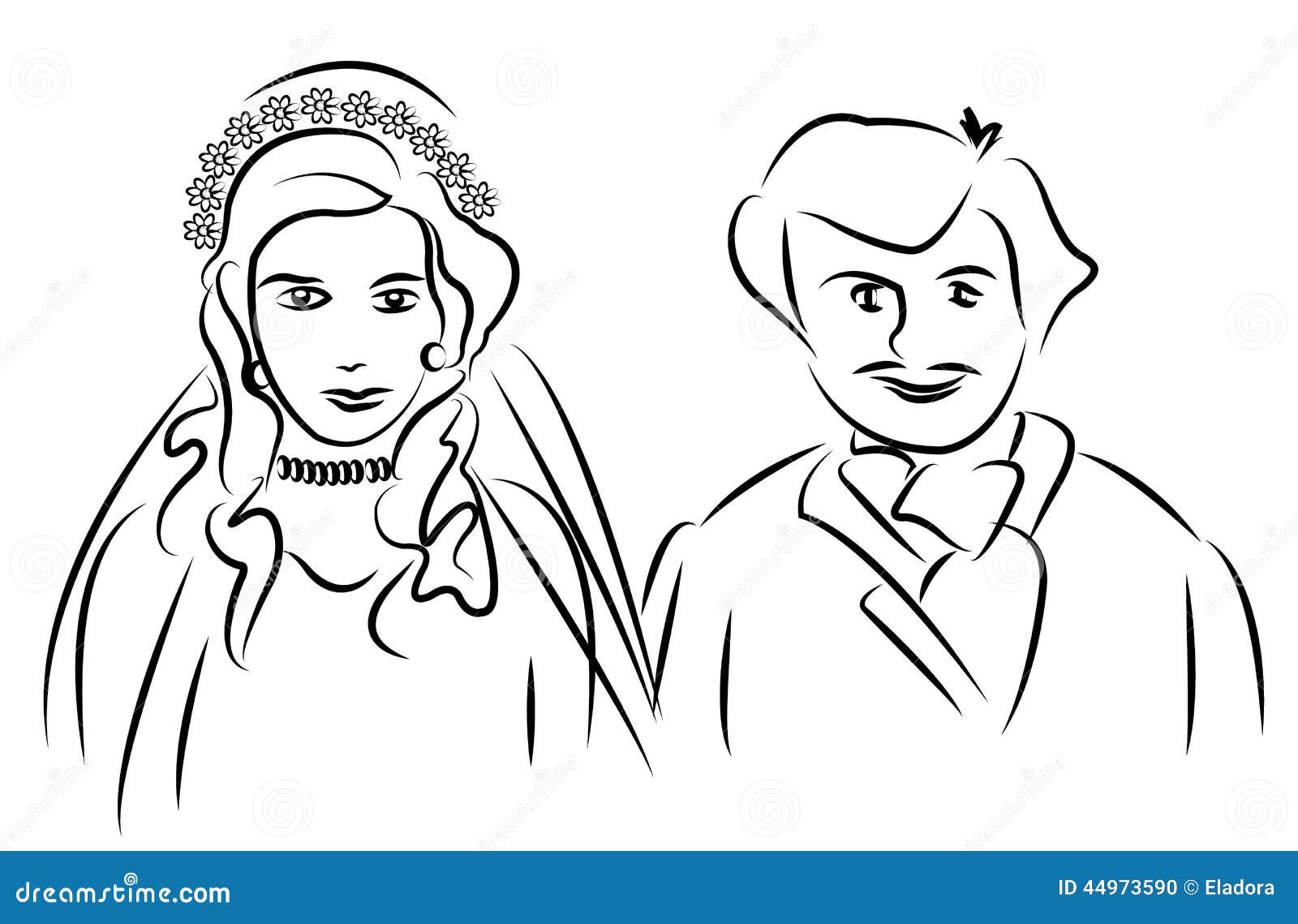 Vector bride stock vector. Illustration of cartoon, emotion - 44973590