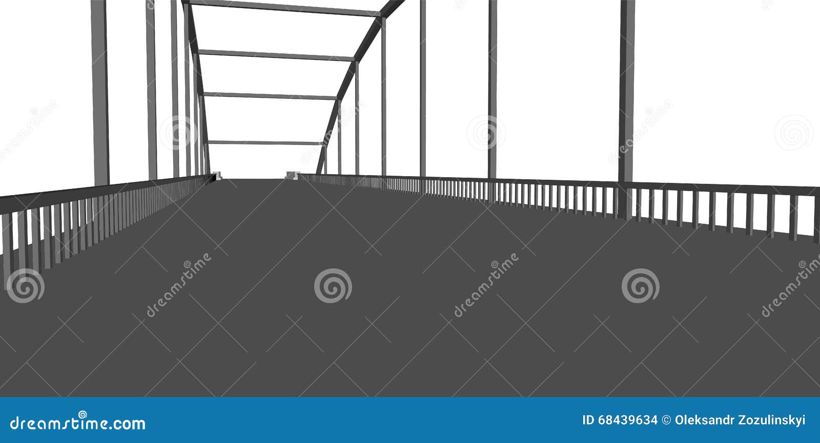 Vector Bridge Industrial on White Background Stock Vector ...