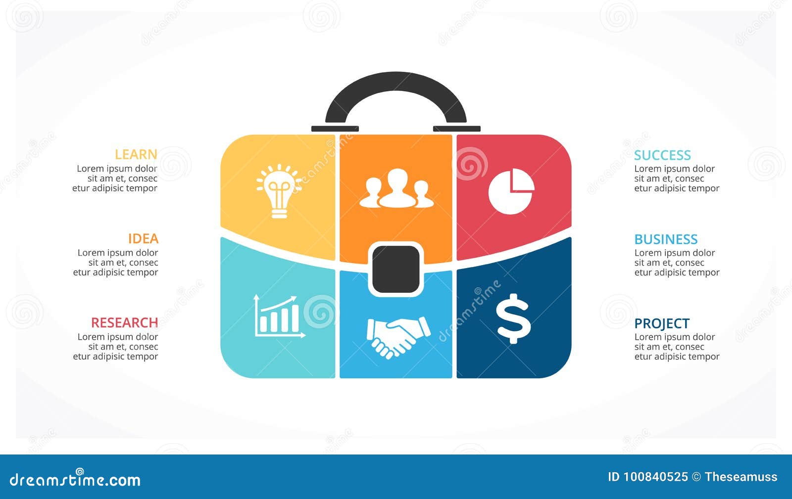 Vector Briefcase Infographic. Template for Bag Diagram, Graph ...